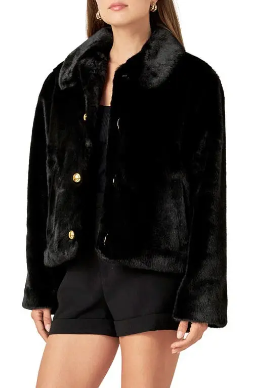 English Factory Faux Fur Jacket