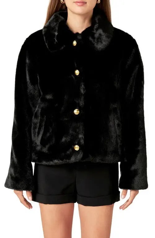 English Factory Faux Fur Jacket