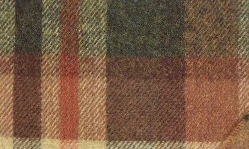 Johnstons Of Elgin Plaid Wool Throw Blanket - Block Check / Windowpane Check