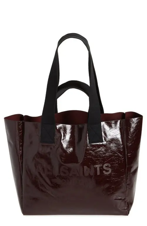 ALLSAINTS Izzy Patent Leather Tote Bag