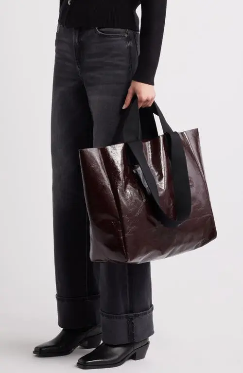 ALLSAINTS Izzy Patent Leather Tote Bag