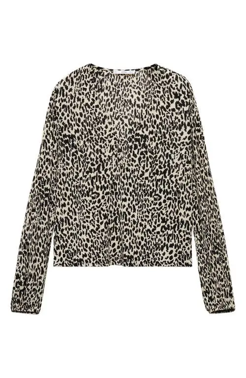 Mango V-neck Crepe Top