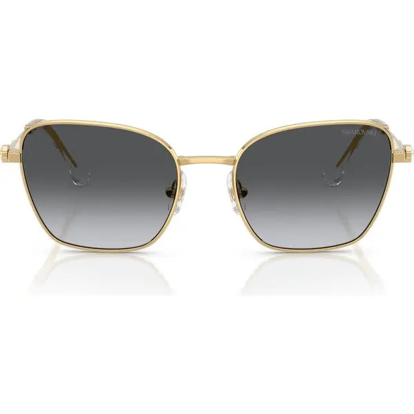 SWAROVSKI 55mm Gradient Polarized Sunglasses - Gold