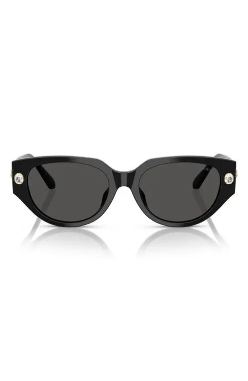 SWAROVSKI 54mm Butterfly Sunglasses - Black