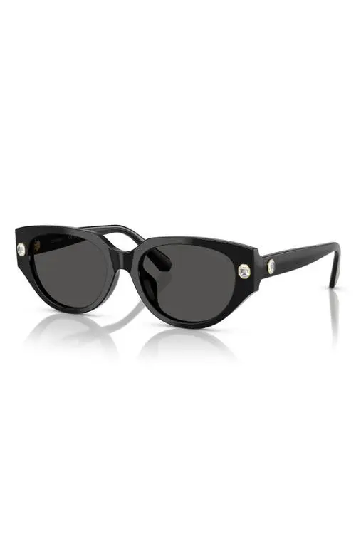 SWAROVSKI 54mm Butterfly Sunglasses - Black