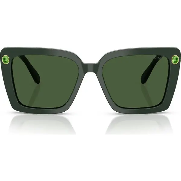 SWAROVSKI 55mm Square Sunglasses - Green