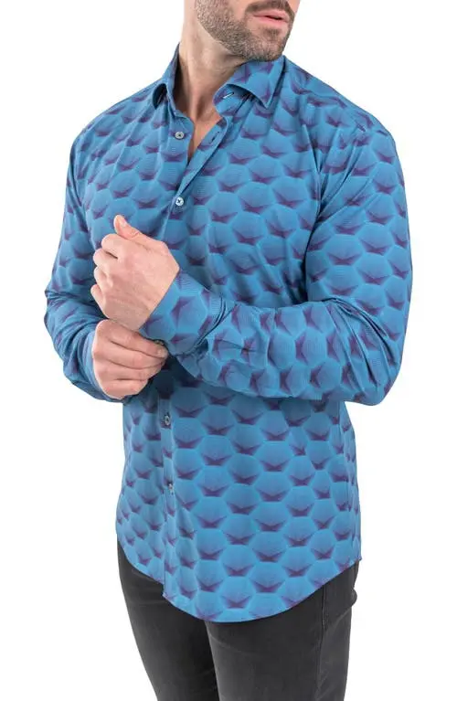 MACEOO Einstein Stretch Horizon Button-up Shirt