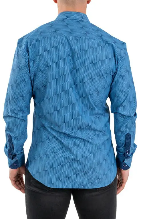 MACEOO Einstein Stretch Optical Button-up Shirt