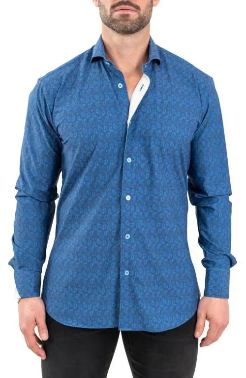 MACEOO Einstein Stretch Oceanic Button-up Shirt