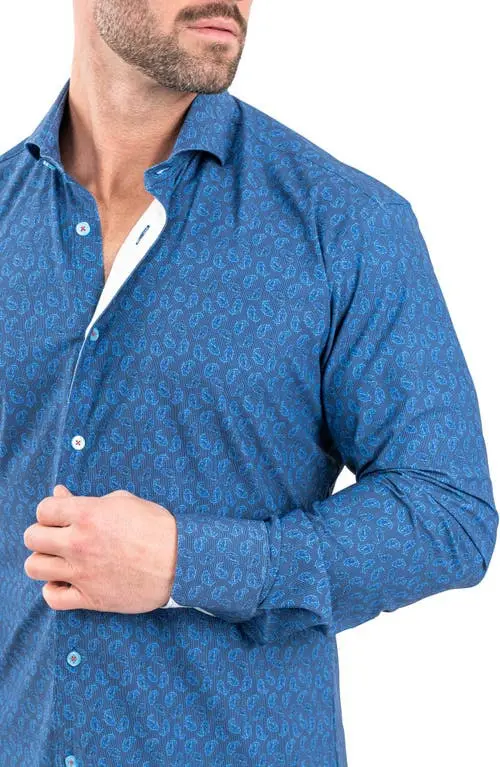 MACEOO Einstein Stretch Oceanic Button-up Shirt