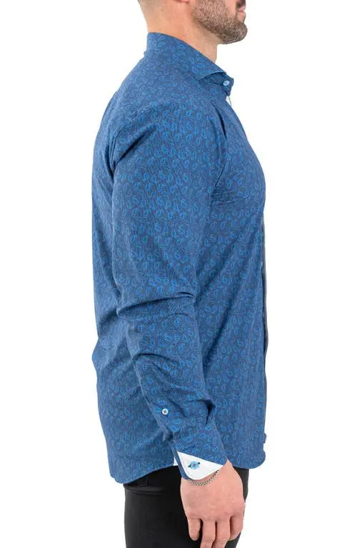 MACEOO Einstein Stretch Oceanic Button-up Shirt
