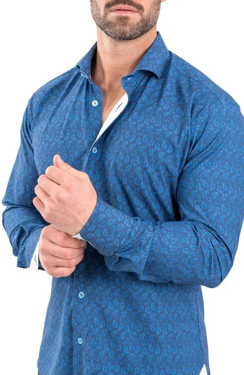 MACEOO Einstein Stretch Oceanic Button-up Shirt