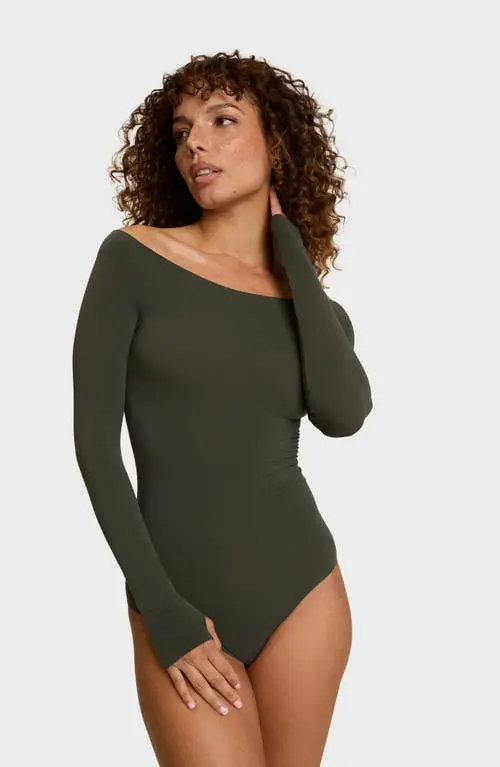Commando Off-the-shoulder Ballet Bodysuit - Hazel