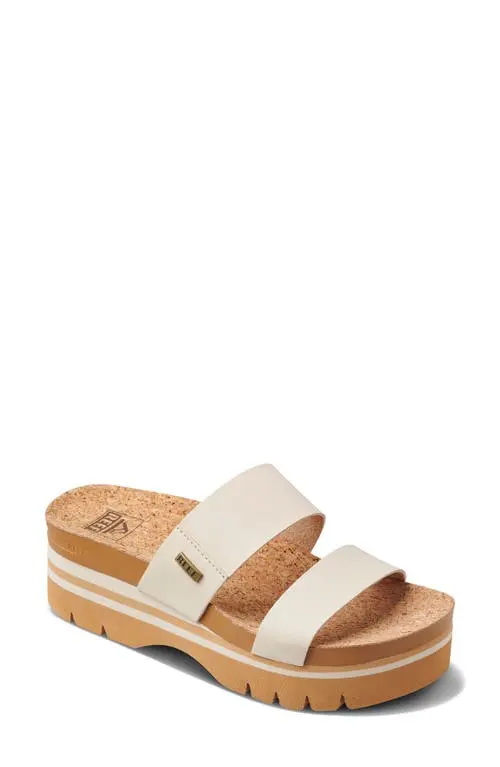Reef Cushion Vista Higher Platform Slide Sandal - Vintage Tan