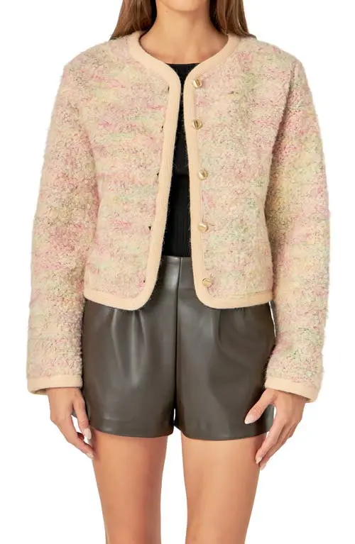 English Factory Wool-blend Jacket - Pink Multi