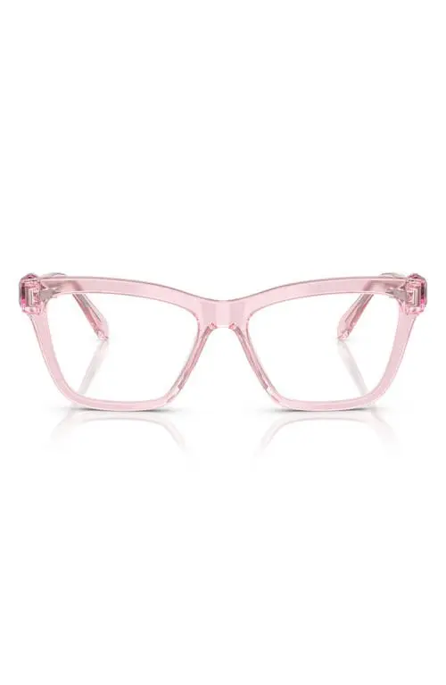SWAROVSKI 55mm Square Eyeglasses - Trans Pink