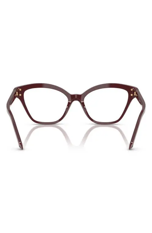SWAROVSKI 54mm Cat Eye Optical Glasses - Burgundy