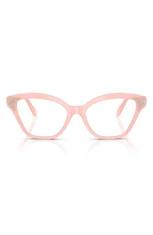 SWAROVSKI 54mm Cat Eye Optical Glasses - Milky Pink