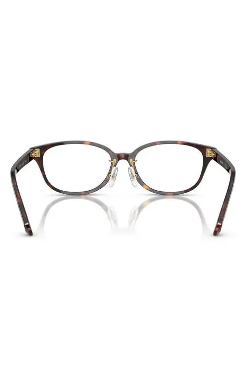 SWAROVSKI 52mm Oval Eyeglasses - Havana