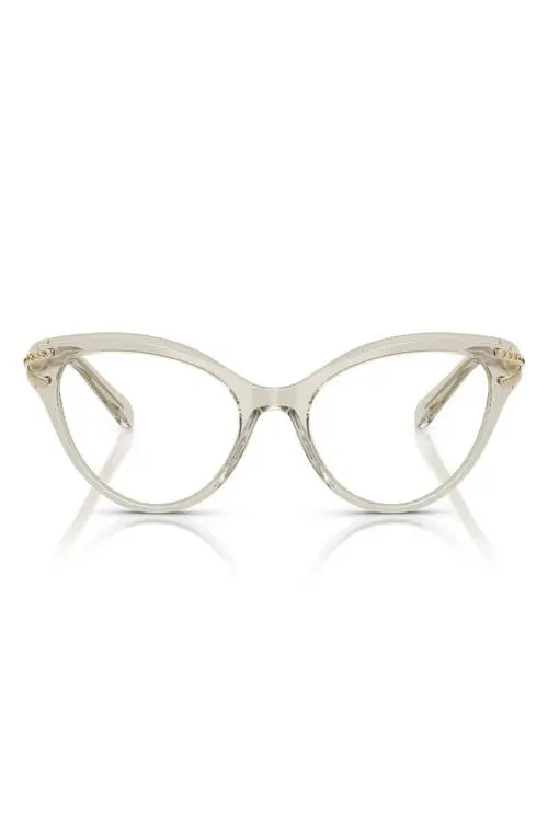 SWAROVSKI 53mm Cat Eye Optical Glasses - Beige