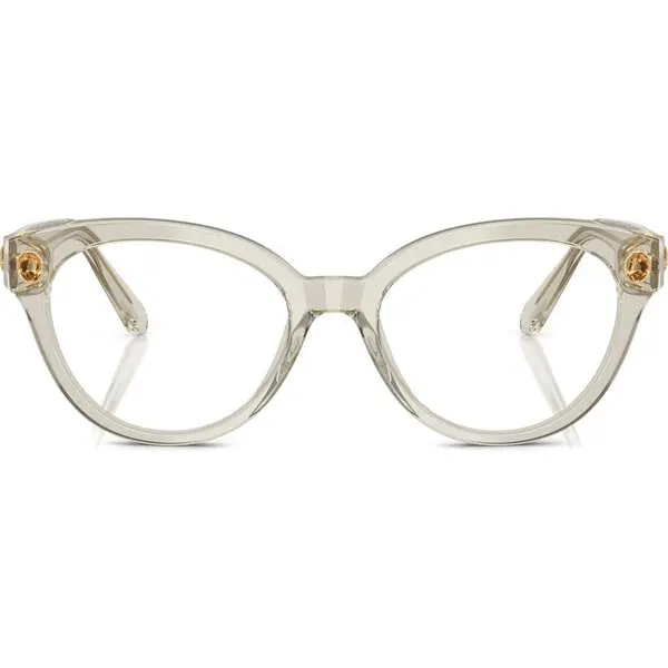 SWAROVSKI 54mm Round Frame Eyeglasses - Beige