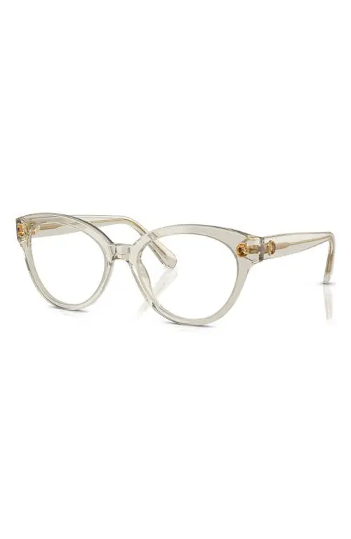 SWAROVSKI 54mm Round Frame Eyeglasses - Beige