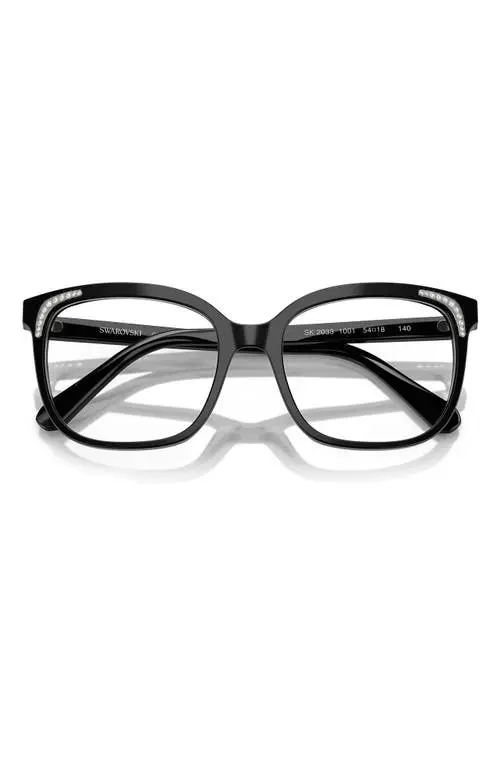 SWAROVSKI 52mm Butterfly Eyeglasses - Black