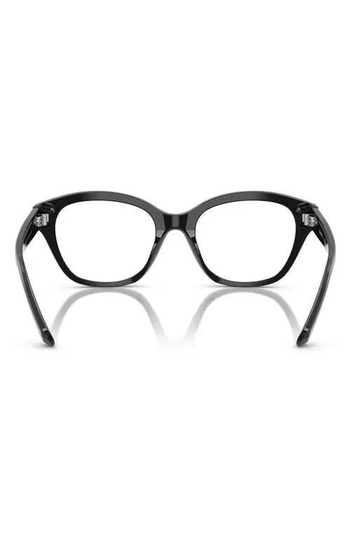 SWAROVSKI 53mm Pillow Eyeglasses - Black