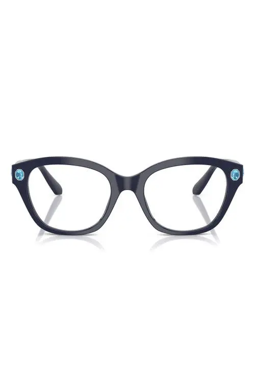 SWAROVSKI 53mm Pillow Eyeglasses - Blue
