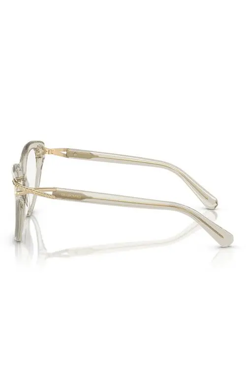 SWAROVSKI 55mm Cat Eye Optical Glasses - Beige