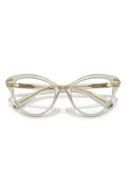 SWAROVSKI 55mm Cat Eye Optical Glasses - Beige