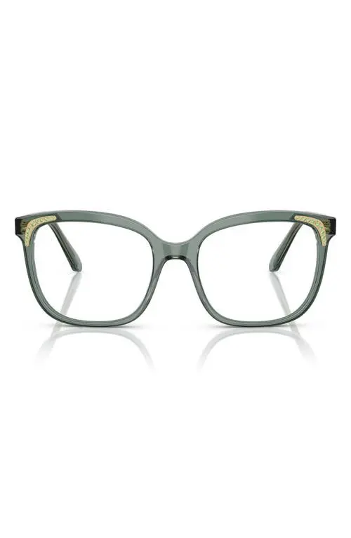 SWAROVSKI 54mm Butterfly Optical Glasses - Transparent Green/demo Lens