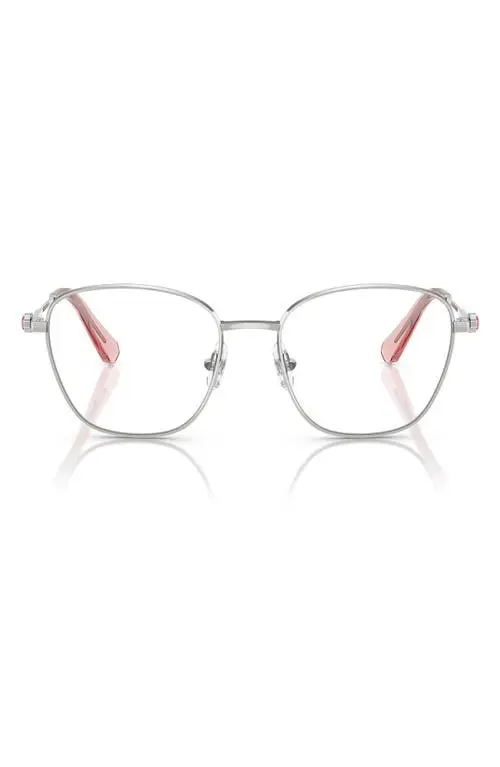 SWAROVSKI 54mm Square Eyeglasses - Silver