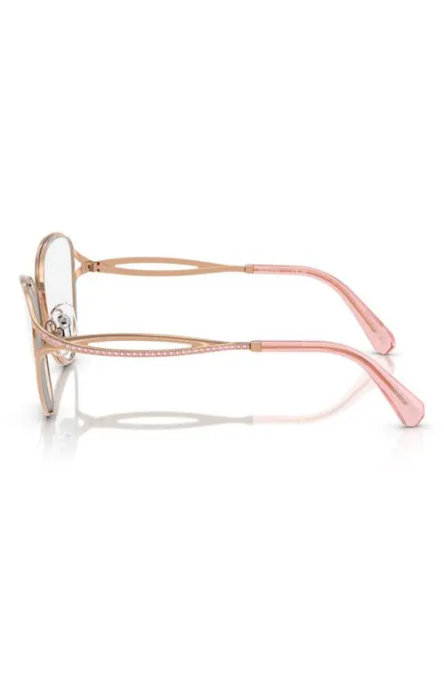 SWAROVSKI 57mm Cat Eye Optical Glasses - Rose Gold