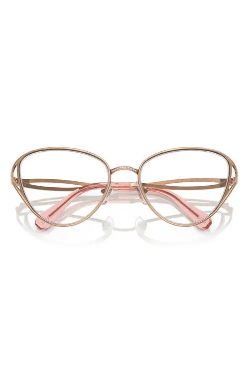 SWAROVSKI 57mm Cat Eye Optical Glasses - Rose Gold