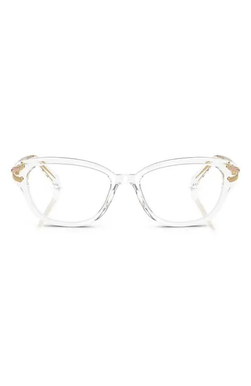 SWAROVSKI 54mm Square Eyeglasses - Crystal