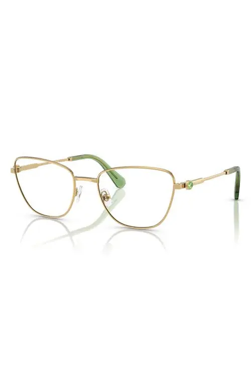 SWAROVSKI 53mm Cat Eye Optical Glasses - Gold