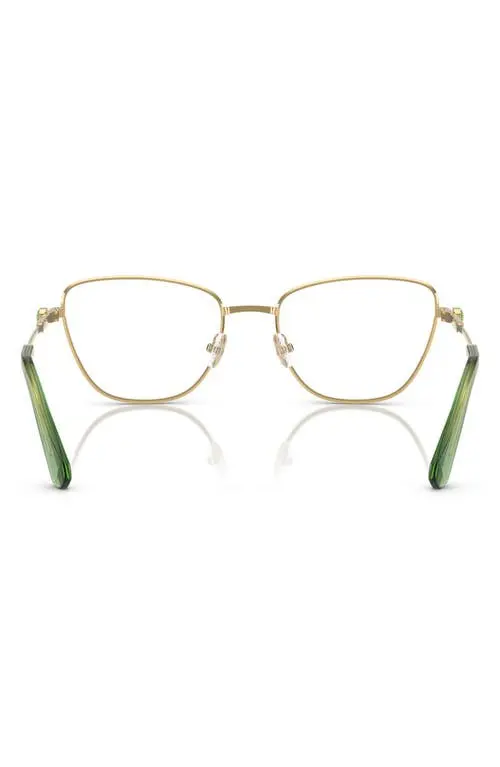SWAROVSKI 53mm Cat Eye Optical Glasses - Gold