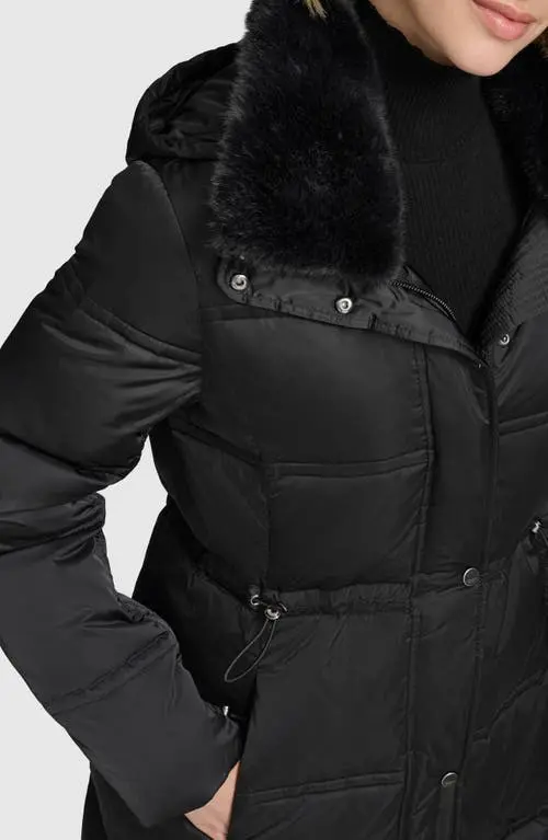 Andrew Marc Emery Faux Fur Trim Down