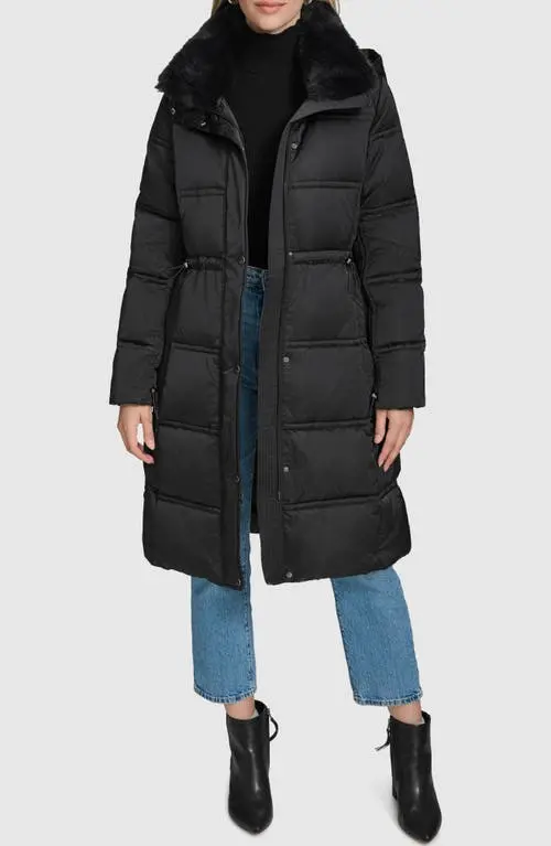 Andrew Marc Emery Faux Fur Trim Down