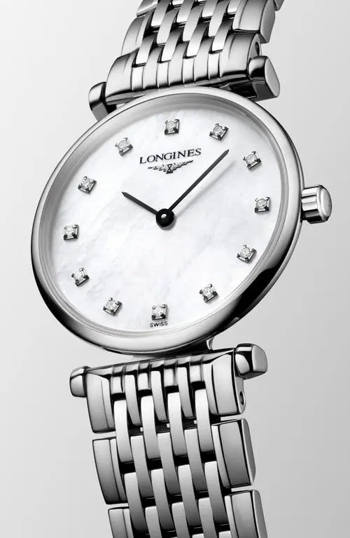 LONGINES La Grande Classique Diamond Bracelet Watch - Silver/ White