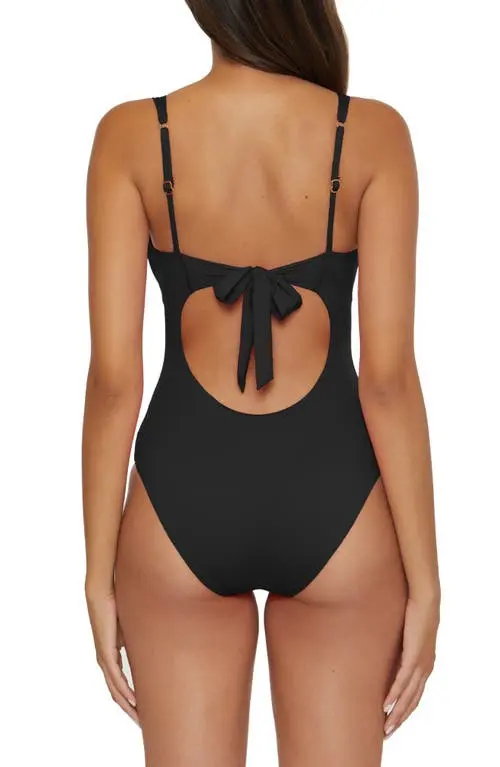 BECCA By Rebecca Virtue Color Code V-wire One-piece Swimsuit - Black