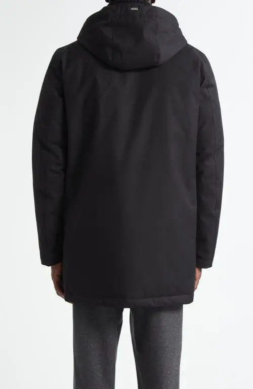 Herno Windproof Down Parka With Hood - Black