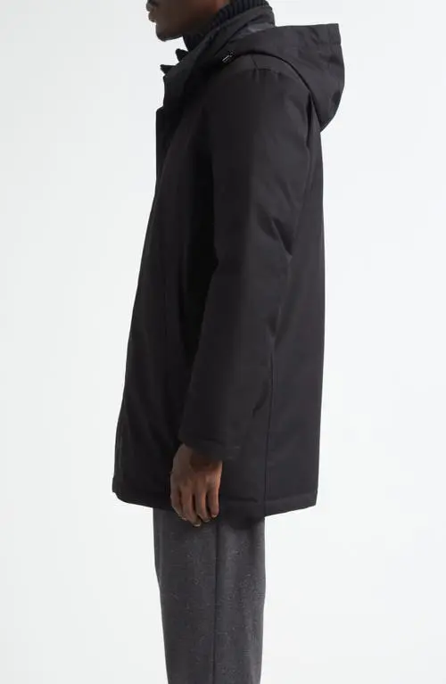 Herno Windproof Down Parka With Hood - Black