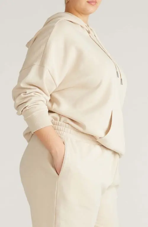 Universal Standard Lyria Fleece Hoodie - Dove Wing