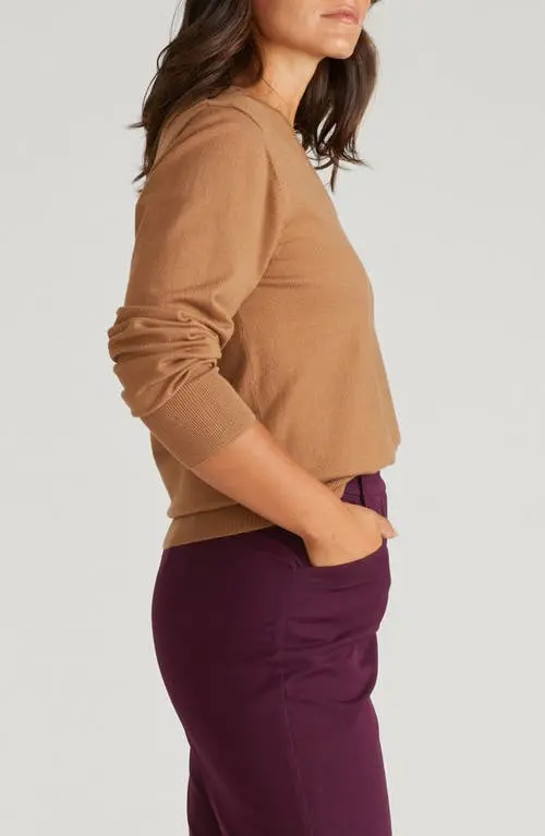 Universal Standard Flora V-neck Sweater - Camel