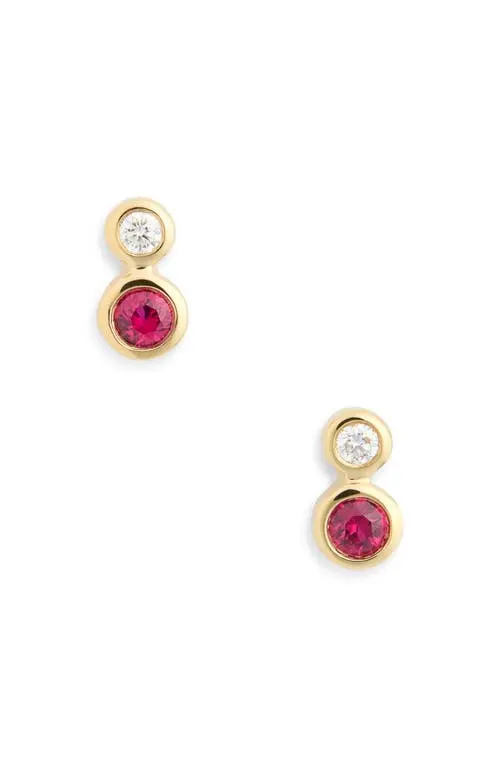 Bony Levy El Mar Stud Earrings - 18k Yellow Gold - Ruby