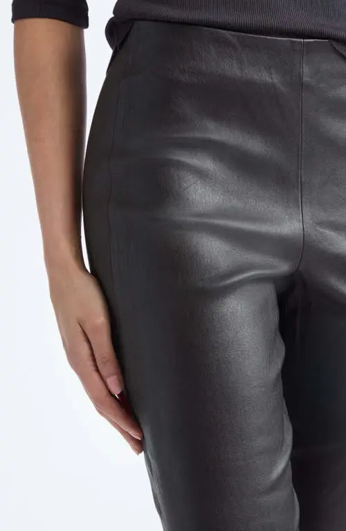 Vince Stretch Leather Crop Flare Pants
