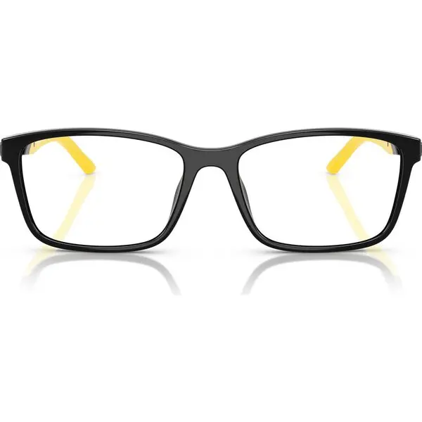 SCUDERIA FERRARI 57mm Pillow Eyeglasses - Black/yellow