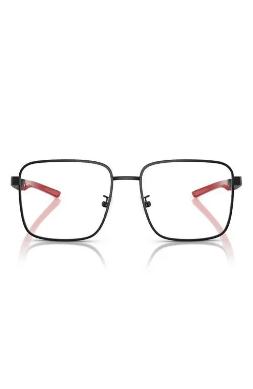 SCUDERIA FERRARI 56mm Square Optical Glasses - Matte Black